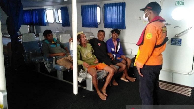 Longboat Mati Mesin Di Tengah Laut 4 Nelayan Berhasil Diselamatkan Tim