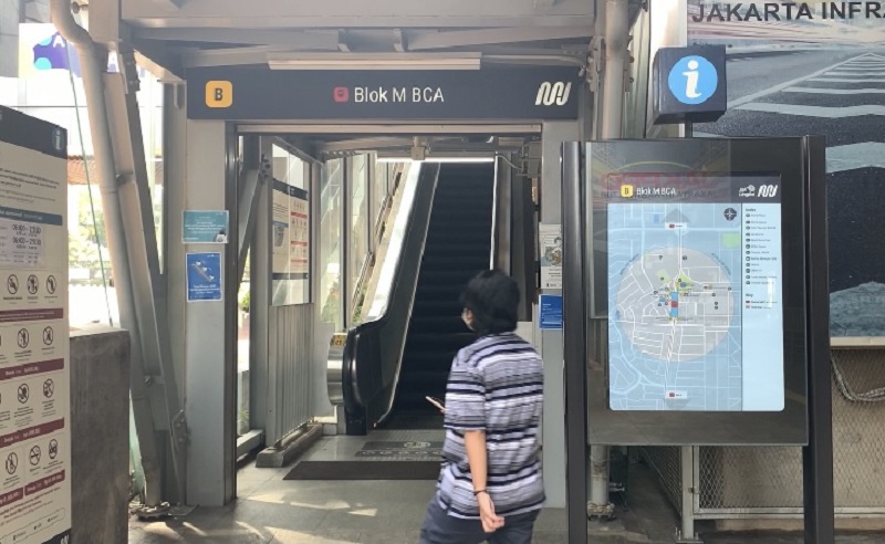 Stasiun MRT Blok M Sepi Hari Ini Imbas Penerapan STRP