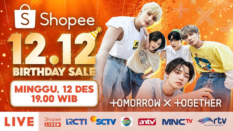 Shopee 12.12 Birthday Sale TV Show Siap Diguncang TOMORROW X TOGETHER ...