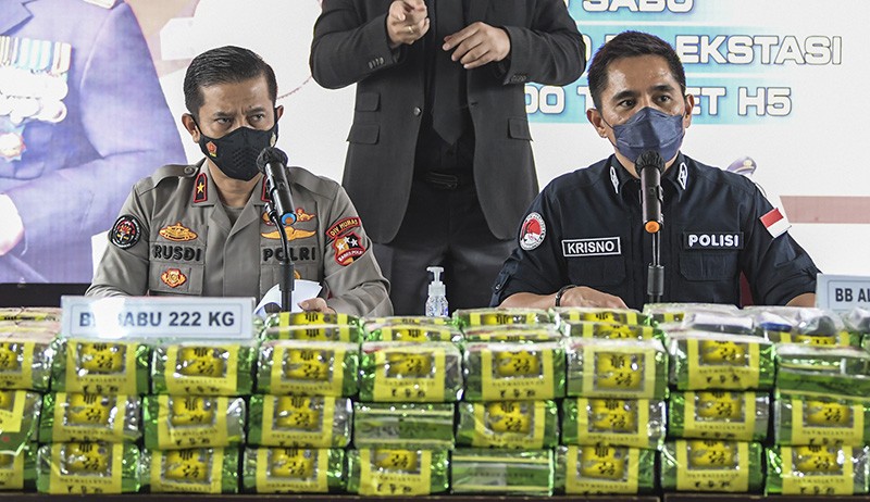 Bareskrim Polri Ungkap Peredaran 220 Kg Sabu dan 200.000 Pil Ekstasi