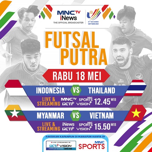 Jangan Lupa Tim Futsal Putra Indonesia Vs Thailand Perebutkan Medali