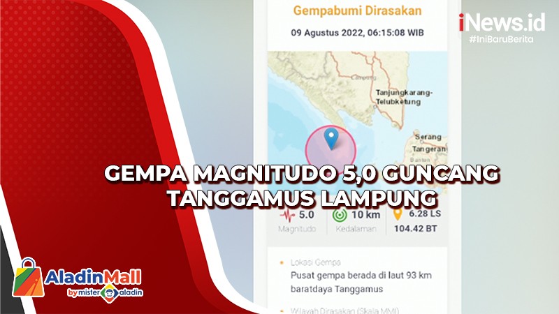 Breaking News : Gempa Terkini M5,9 Guncang Maluku Tenggara Barat, Terasa hingga Sorong