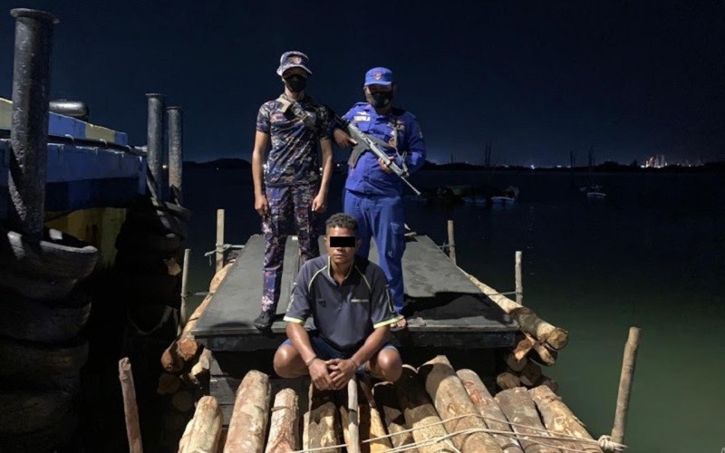 Kapal Pengangkut Kayu Ilegal Ditangkap Di Batam Nakhoda Diupah Rp300 0000