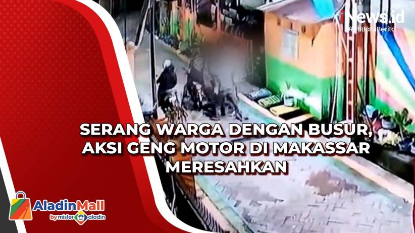 Viral Geng Motor di Makassar Serang Kompleks Perumahan, Lempar Batu hingga Busur Panah
