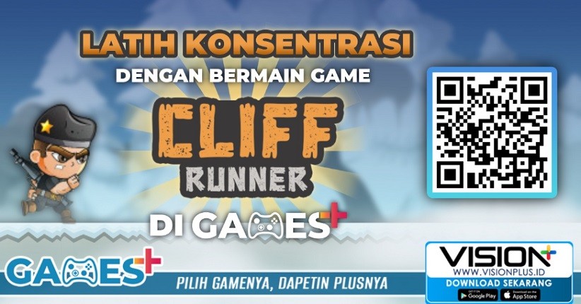 Lewati Rintangan Berjalan di Atas Jurang di Game Cliff Runner!