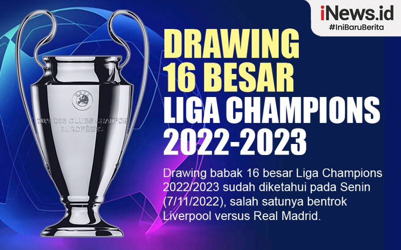 Infografis Daftar Tim 16 Besar Liga Champions 2021-2022