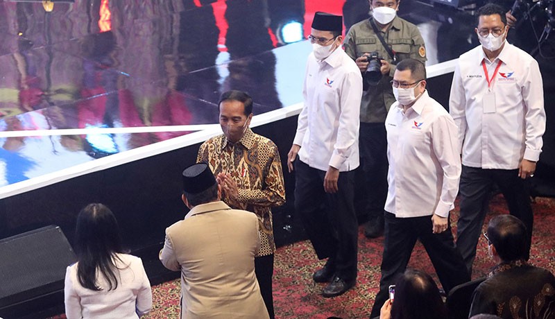 Momen Presiden Jokowi Disambut Petinggi dan Kader Partai Perindo