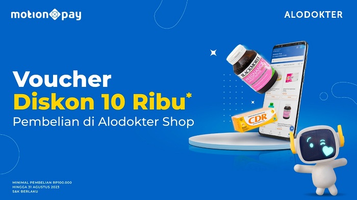 Serba 1 Rupiah, Dapatkan Voucher Diskon Alodokter Shop dengan MotionPay