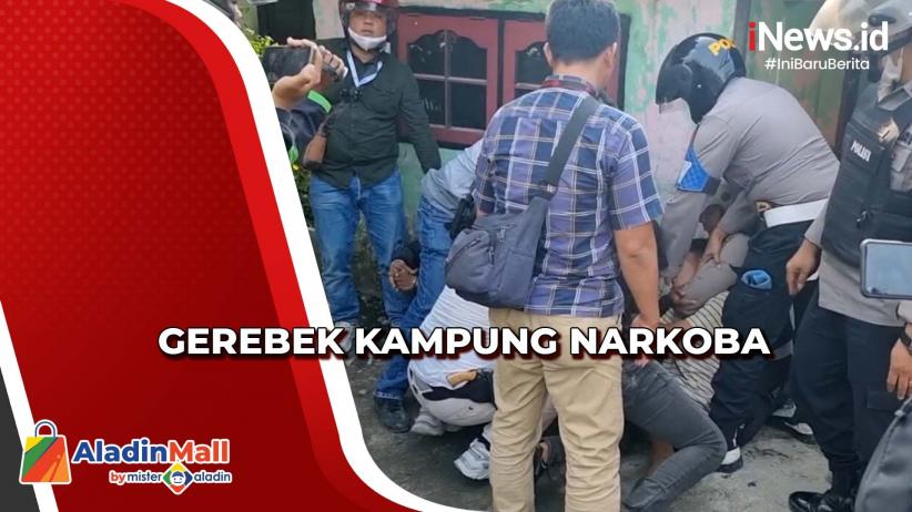 Kampung Padat Penduduk di Deliserdang Digerebek, Polisi Tangkap 13 Orang Konsumsi Narkoba