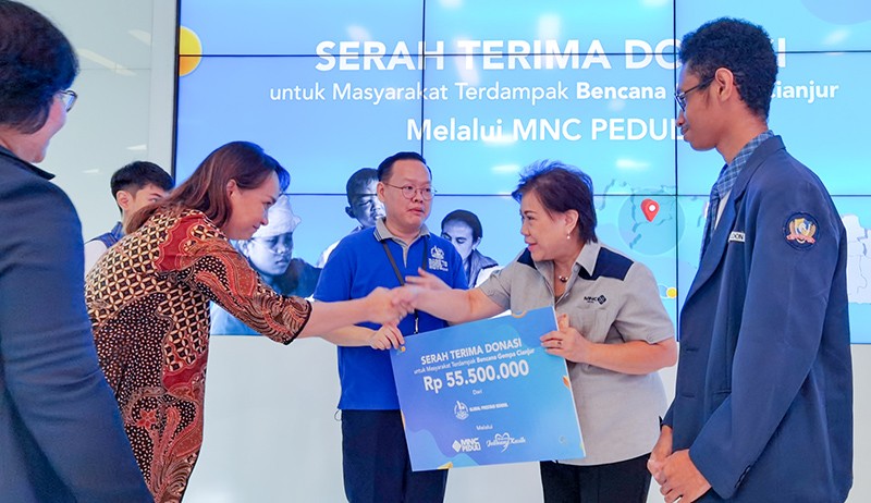 Global Prestasi School Percayakan Donasi Gempa Cianjur melalui MNC Peduli
