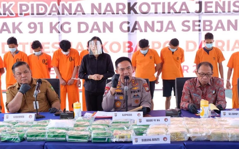 Polda Riau Gagalkan Penyelundupan 81 Kg Sabu Asal Malaysia