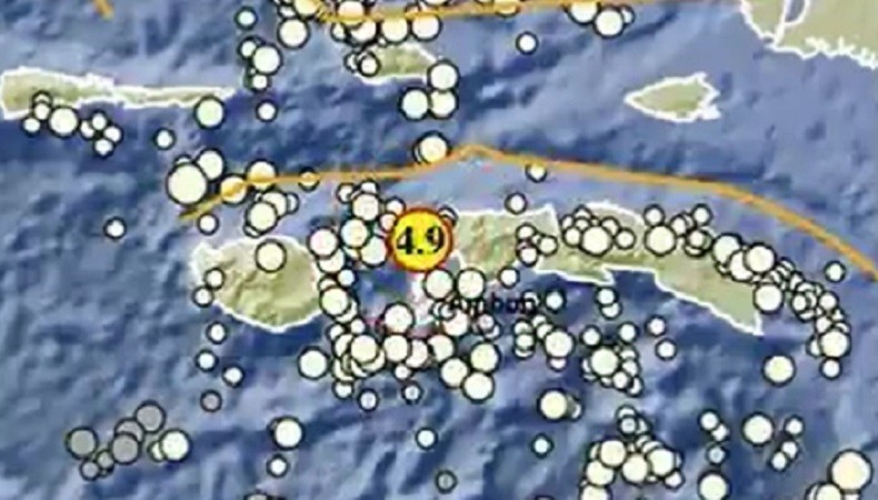 Seram Bagian Barat Diguncang Gempa Magnitudo 4,9, Pusat Getaran di Laut Seram Bagian Barat Diguncang Gempa Magnitudo 4,9, Pusat Getaran di Laut