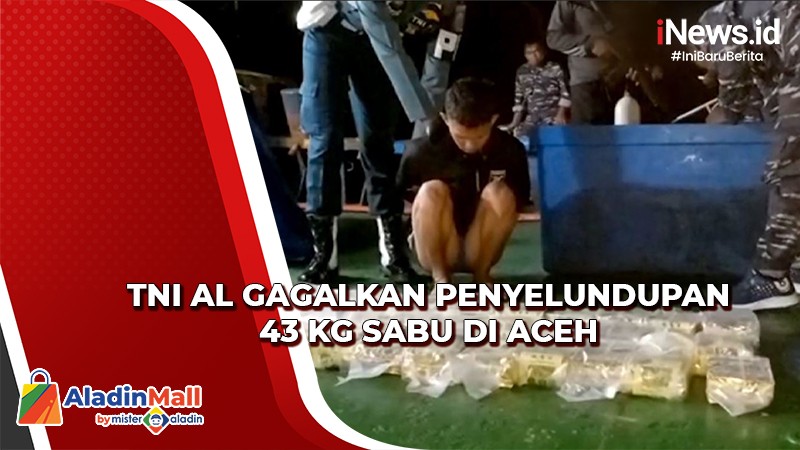 TNI AL Gagalkan Penyelundupan 45 Kg Sabu, Diduga dari Jaringan Internasional