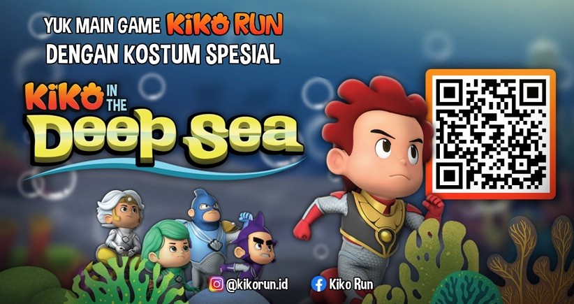 Berlari dengan Kostum Baru Kiko Run In The Deep Sea di Game Kiko Run!