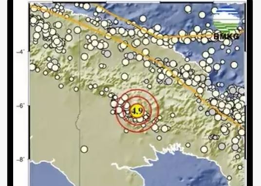 Gempa Hari Ini M4,9 Guncang Boven Digoel Papua Gempa Hari Ini M4,9 Guncang Boven Digoel Papua