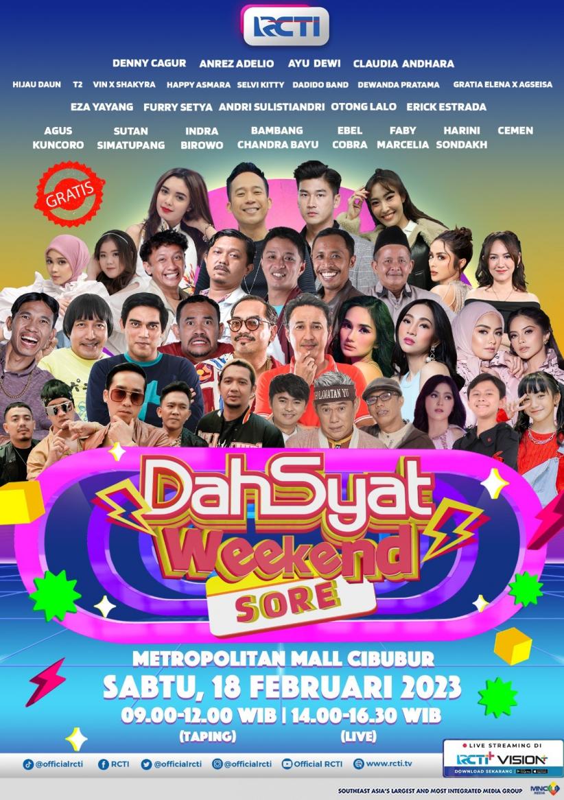 Pemain Sinetron Unggulan RCTI Ramaikan Dahsyat Weekend Sore Akhir Pekan Ini