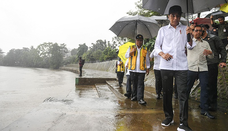 Presiden Jokowi Cek Progres Normalisasi Kali Ciliwung