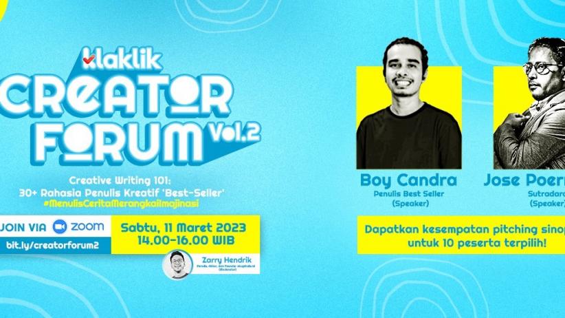 Boy Candra dan Jose Poernomo Jadi Pembicara di Creator Forum Vol. 2 by ...