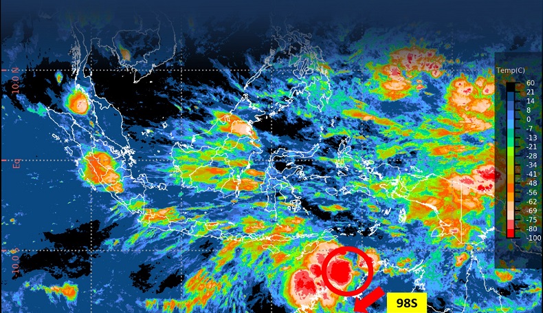 Bibit 98s Berpotensi Jadi Siklon Tropis Bmkg Waspada Hujan Lebat Dan