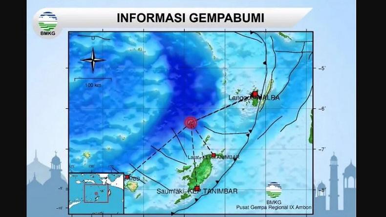 Laut Banda Dan Tanimbar Diguncang Gempa Bumi M5 0 Ini Hasil Analisis Bmkg