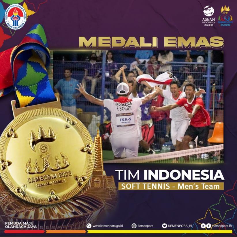 Hasil SEA Games 2023: Indonesia Tambah Emas Jadi 25 Lewat Tim Soft Tennis Putra