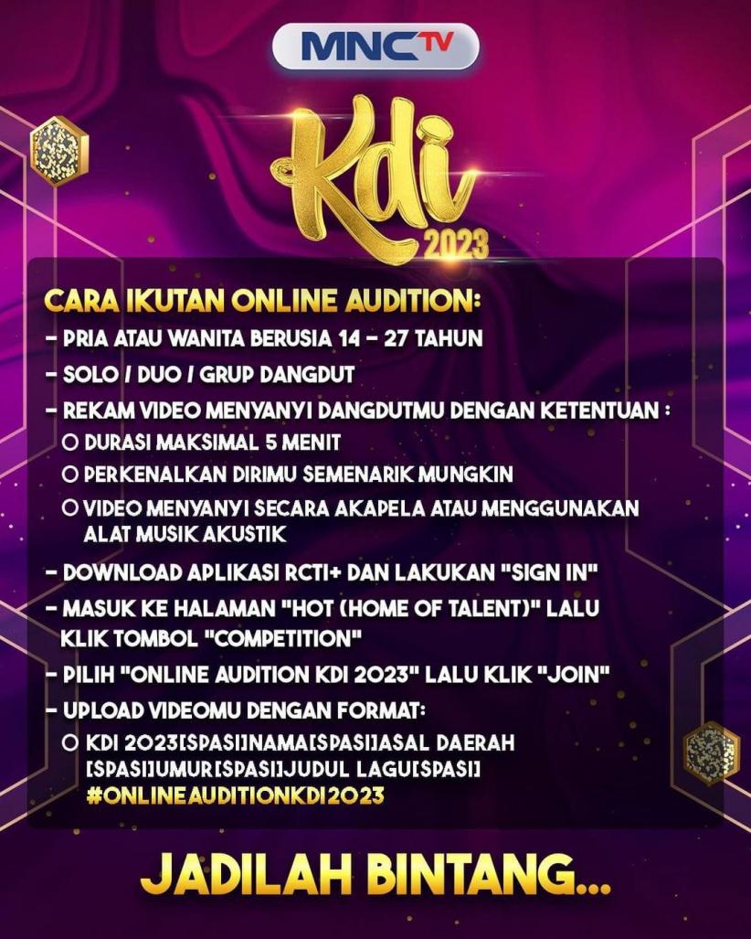 Siap-Siap Jadi Bintang Dangdut Masa Depan, KDI 2023 Gelar Audisi Online