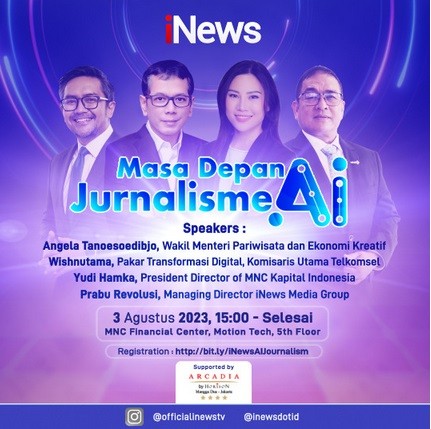 iNews Media Group, Media Pertama Tampilkan Presenter AI di Siaran FTA