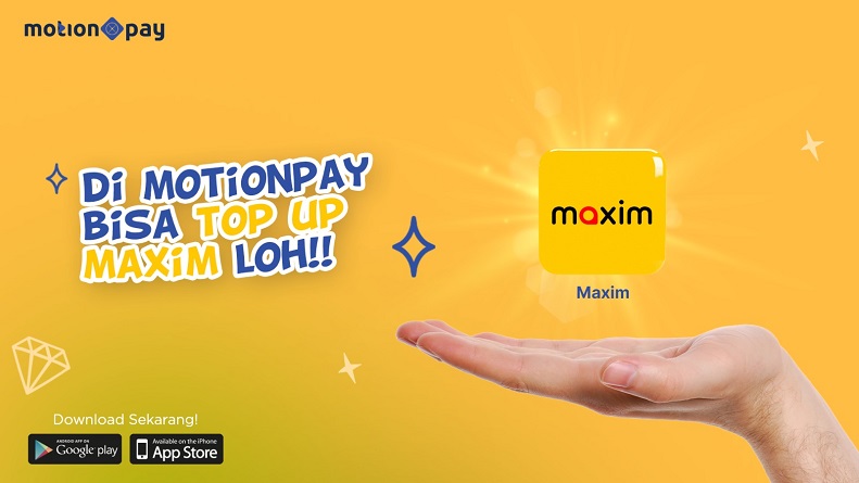 Serba Mudah, Top Up Maxim Kini Bisa Melalui Aplikasi MotionPay!