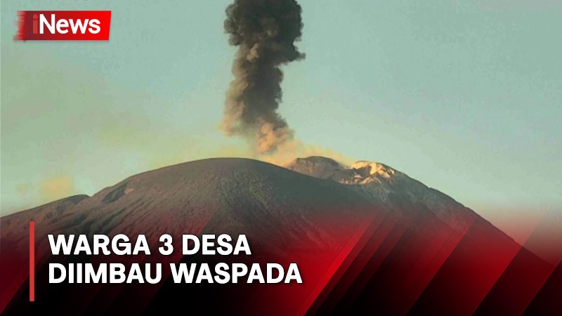 Gunung Ile Lewotolok di Lembata NTT Erupsi, Tinggi Kolom Abu Capai 600 Meter