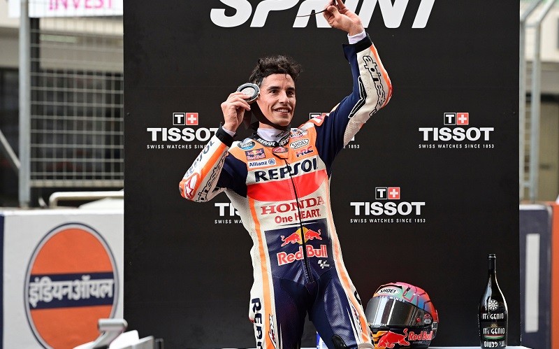 Sikat Podium Sprint Race MotoGP India 2023, Marc Marquez: Cuma Beruntung!