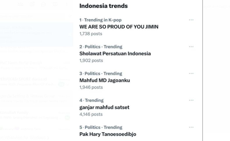 Sholawat Persatuan Indonesia Trending Topic di X, Netizen Puji Mahfud ...