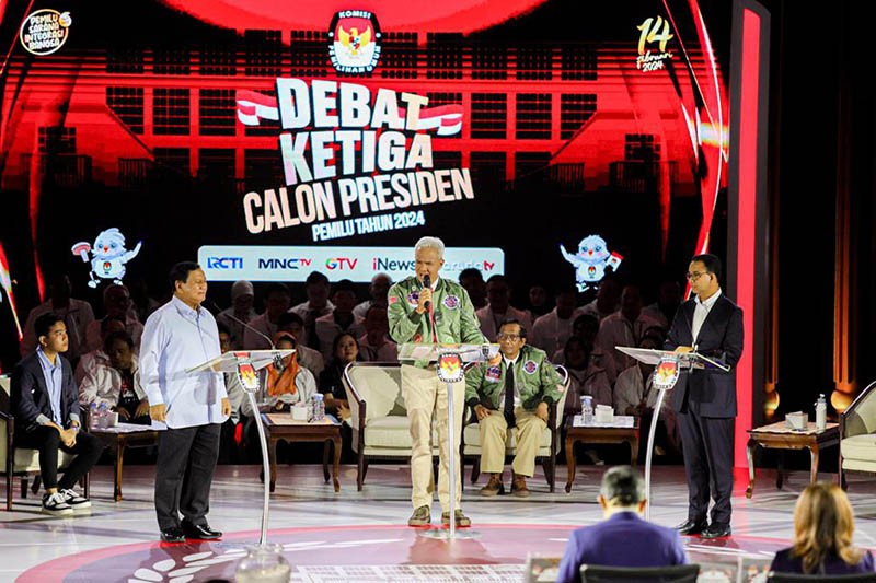 Momen Debat Panas Anies dan Prabowo, Ganjar jadi Pendingin Momen Debat Panas Anies dan Prabowo, Ganjar jadi Pendingin