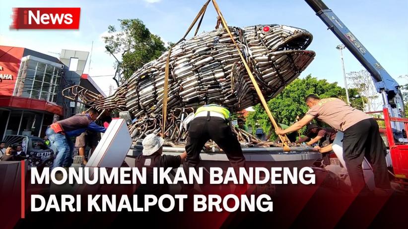 Patung Ikan Bandeng Terbuat Lebih dari 4.000 Knalpot Brong Diresmikan ...