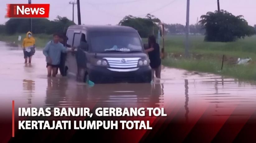 Tol Cipali Gate Kertajati Lumpuh Total Terendam Banjir 1 Meter, Banyak Kendaraan Mogok