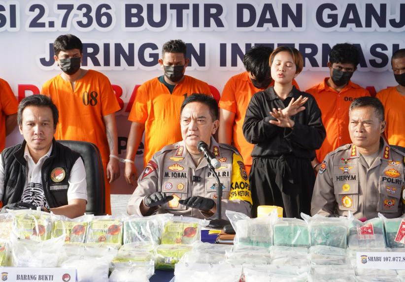 Polda Riau Gagalkan Peredaran 107 Kg Sabu Jaringan Malaysia 17 Orang