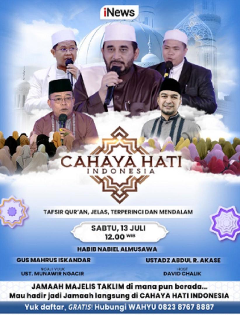 Jangan Lewatkan Cahaya Hati Indonesia Bersama David Chalik dan Narasumber yang Menginspirasi ...