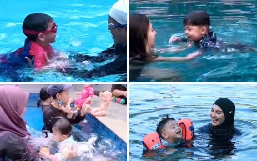 4 Anak Artis Sudah Bisa Berenang sejak Kecil, Nomor 3 Belajar dari Usia 1 Bulan - Bagian All