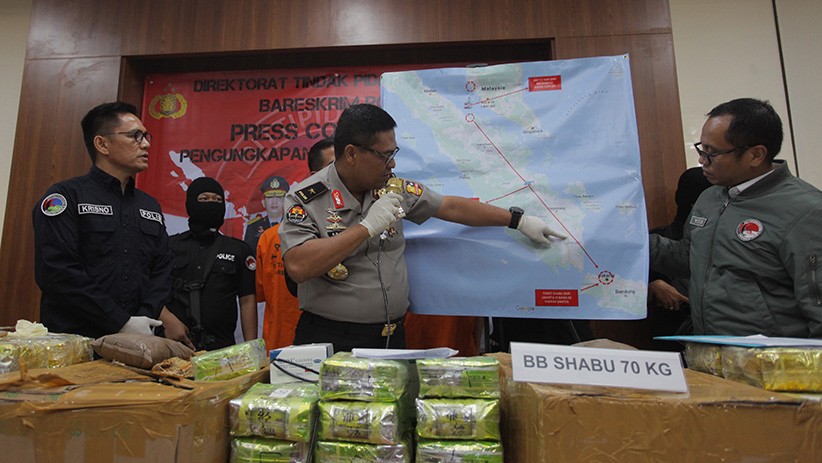 Bareskrim Polri Ungkap Pengiriman Ikan Asin dan Kopi Berisi 70 Kg Sabu