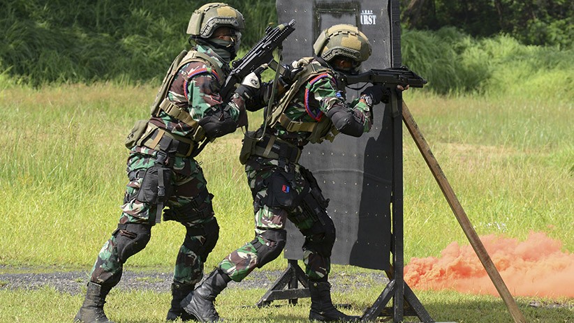 Aksi Pasukan Khusus Taifib 2 Marinir Latihan Menembak Tempur Ofensif